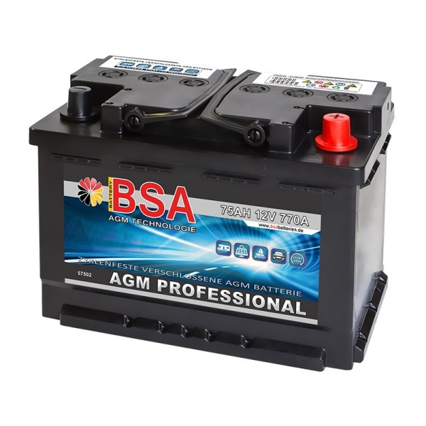 BSA AGM Battery 75Ah